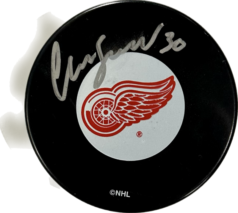 Chris Osgood Autographed Red Wings Hockey Puck - The Autograph Source
