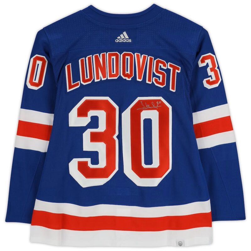 Henrik Lundqvist Autographed Rangers Jersey - The Autograph Source
