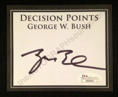 George W Bush Signed Card - The Autograph Source