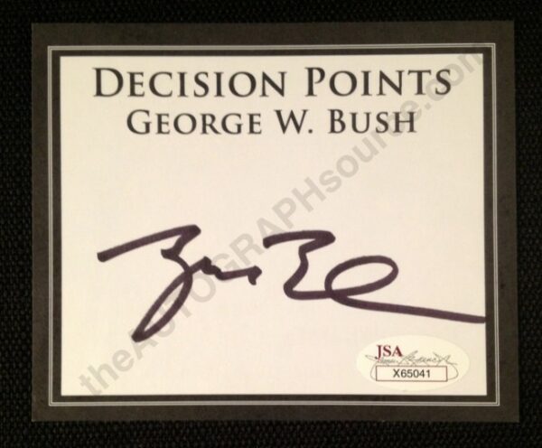 George W Bush Signed Card - The Autograph Source