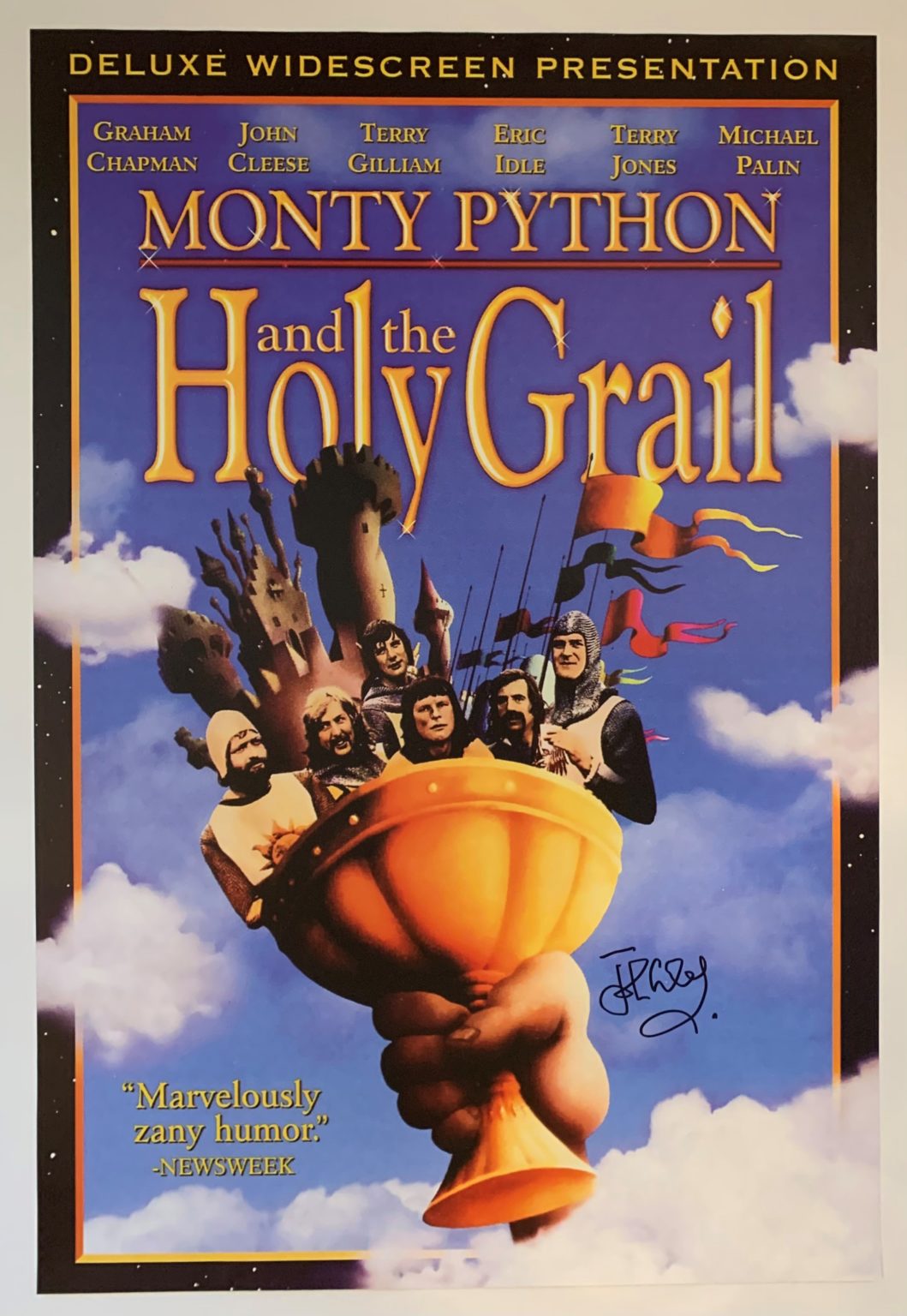 John Cleese Autographed Monty Python and the Holy Grail Movie Poster ...