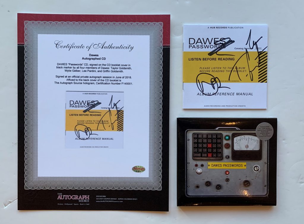 DAWES Signed CD (Passwords Album) - The Autograph Source