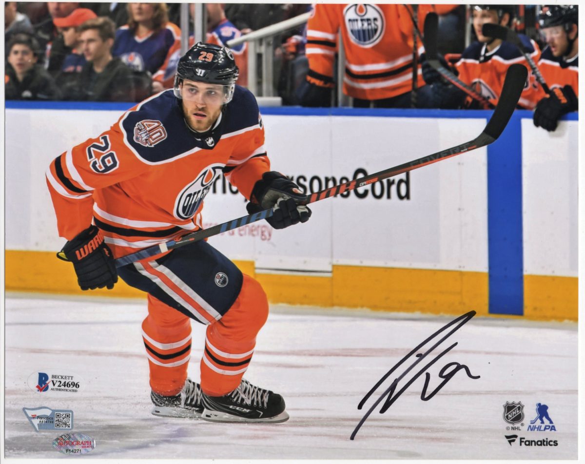 Leon Draisaitl Autographed Edmonton Oilers Photograph - The Autograph ...