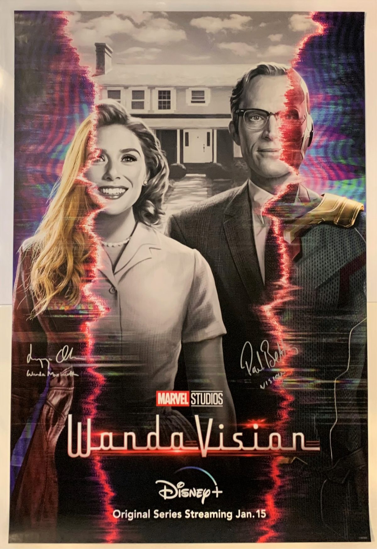 WandaVision Movie Poster Autographed by Paul Bettany and Elizabeth ...