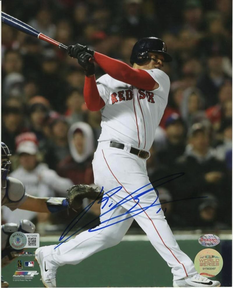 Raphael Devers Autographed Boston Red Sox Photo - The Autograph Source
