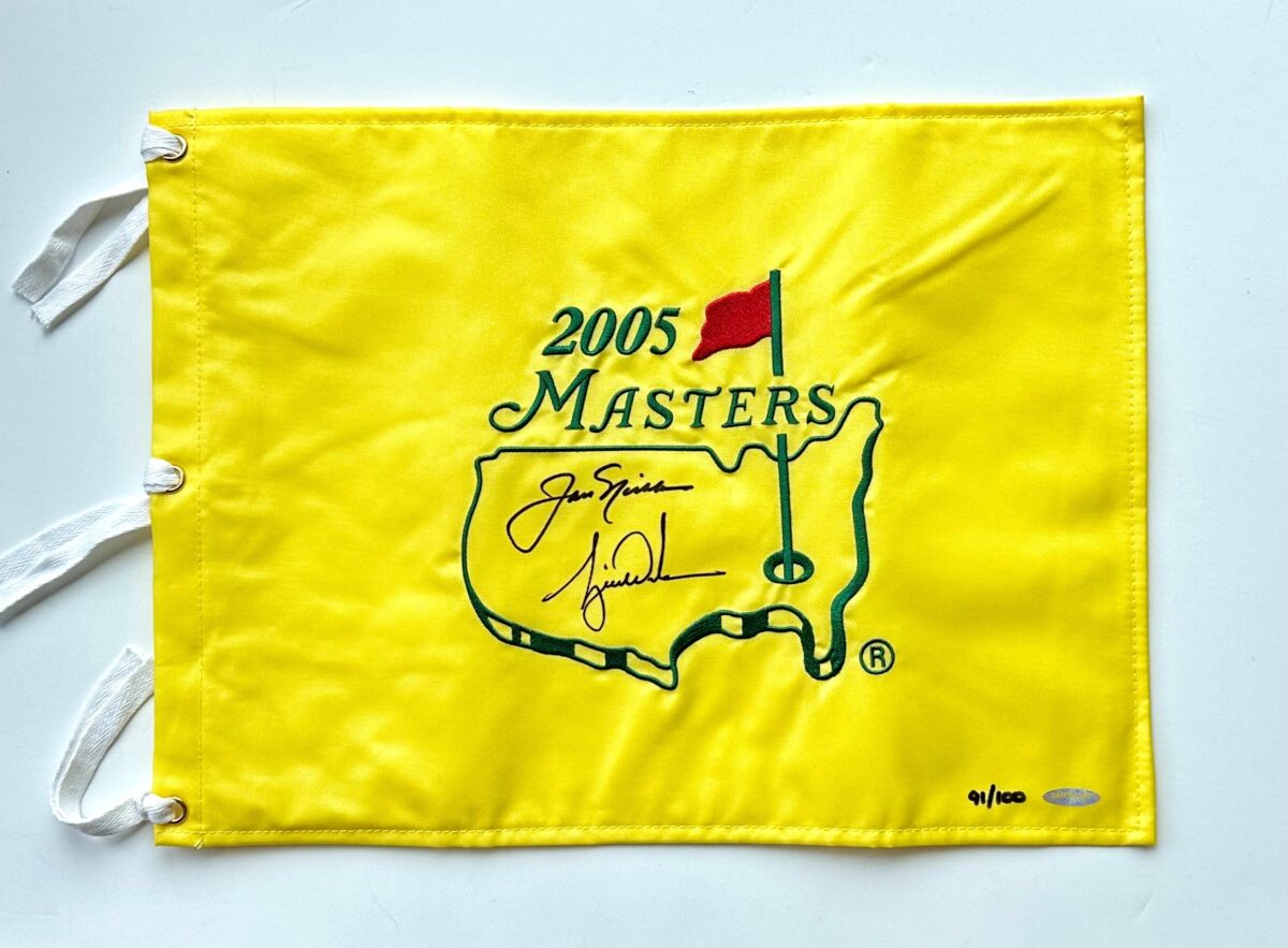 Tiger Woods & Jack Nicklaus signed 2005 Augusta National Masters ...