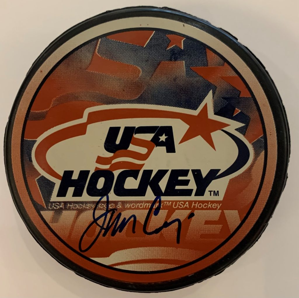 Jim Craig Signed USA Hockey Puck - The Autograph Source