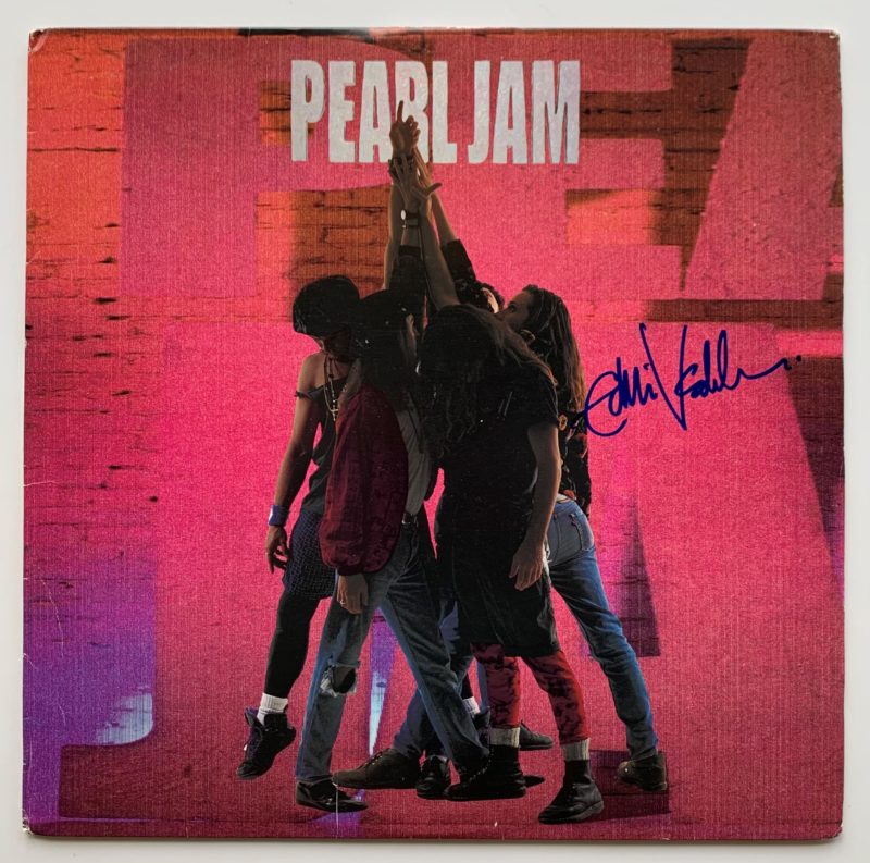 Eddie Vedder Signed Pearl Jam TEN Vinyl Record Album - The Autograph Source