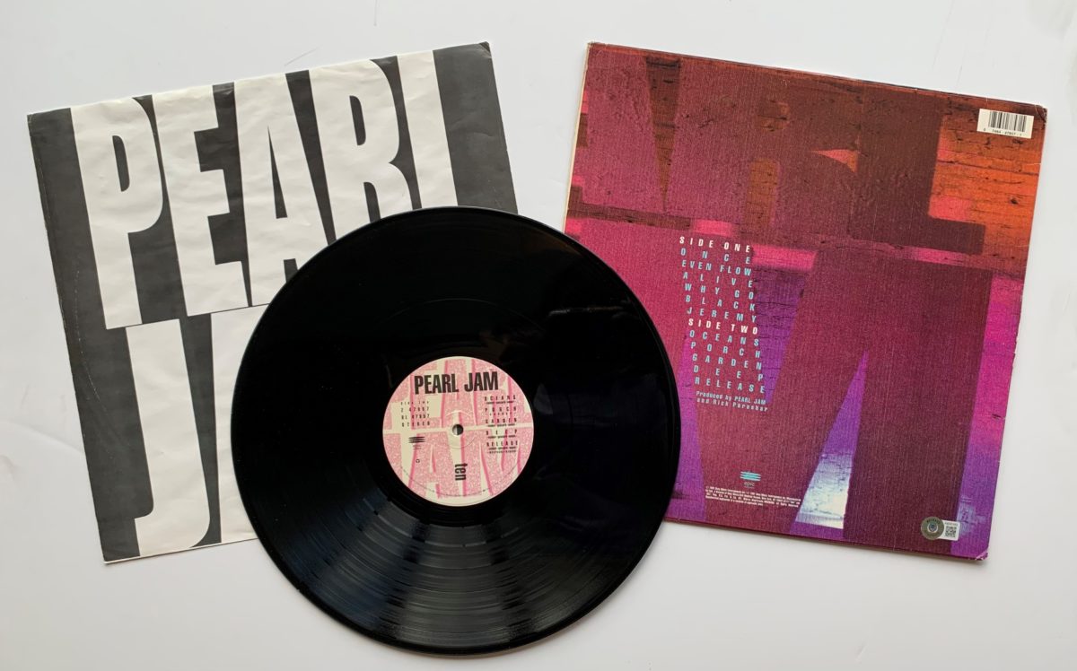 Eddie Vedder Signed Pearl Jam TEN Vinyl Record Album - The Autograph Source