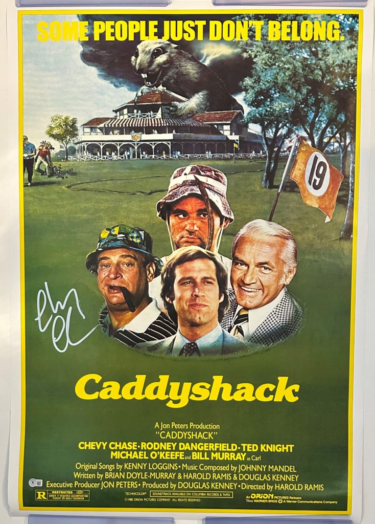 Chevy Chase Autographed 27x39 Caddyshack Movie Poster - The Autograph ...