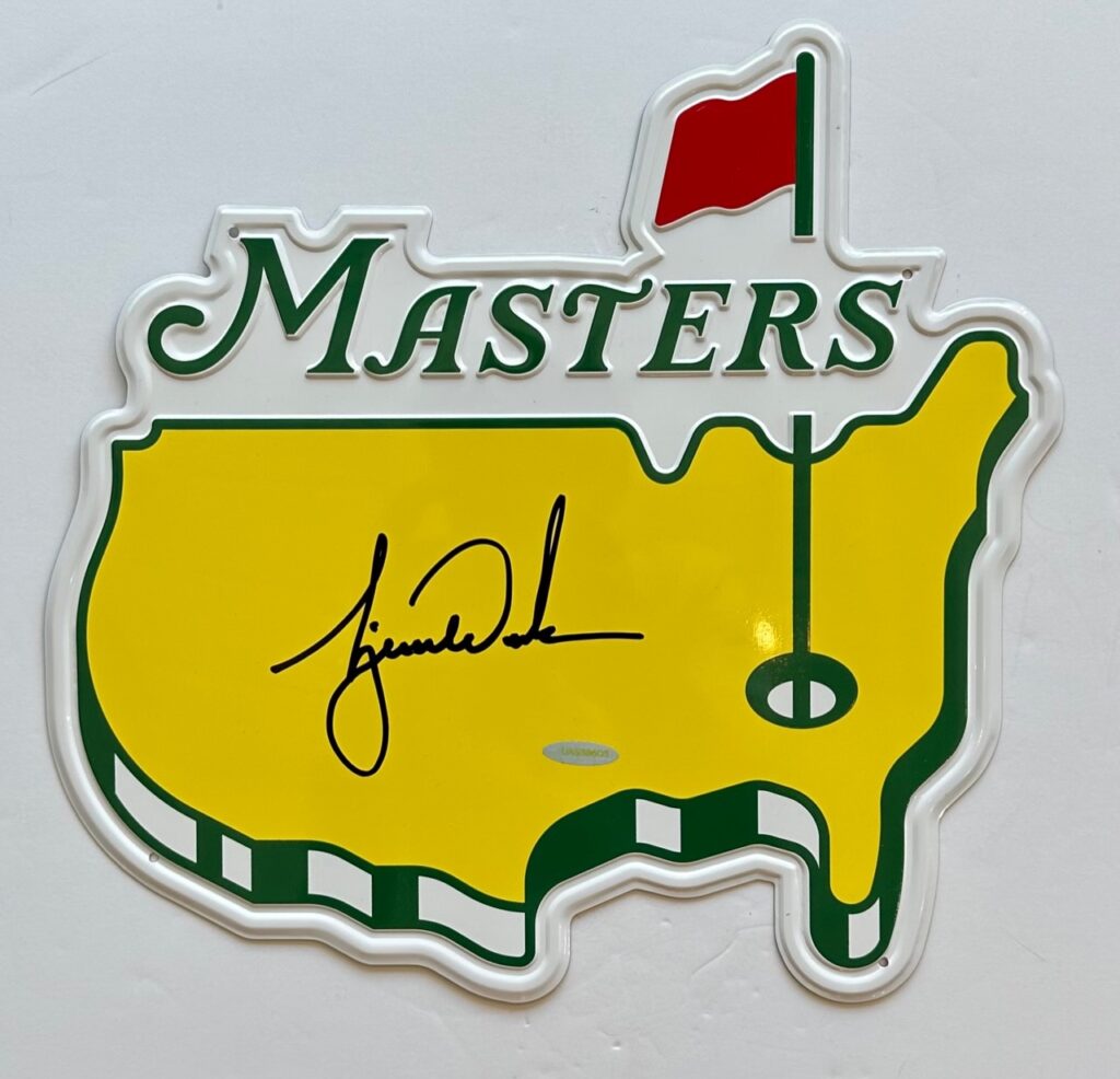 Tiger Woods Autographed Augusta National Masters Tournament Metal Sign ...