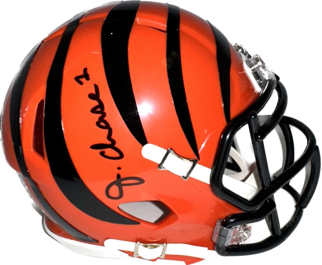 Ja'Marr Chase Signed Bengals Mini Helmet +++ - The Autograph Source