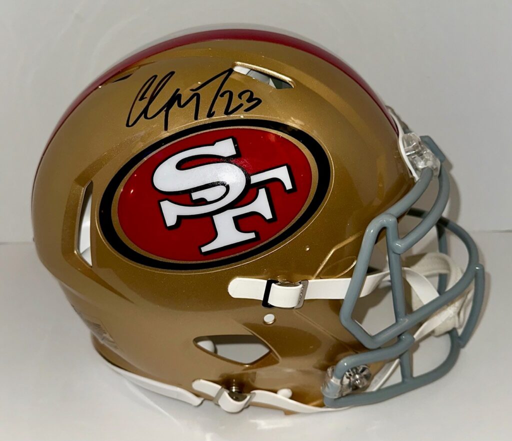 Christian McCaffrey Signed San Fran 49ers Football Helmet - The ...