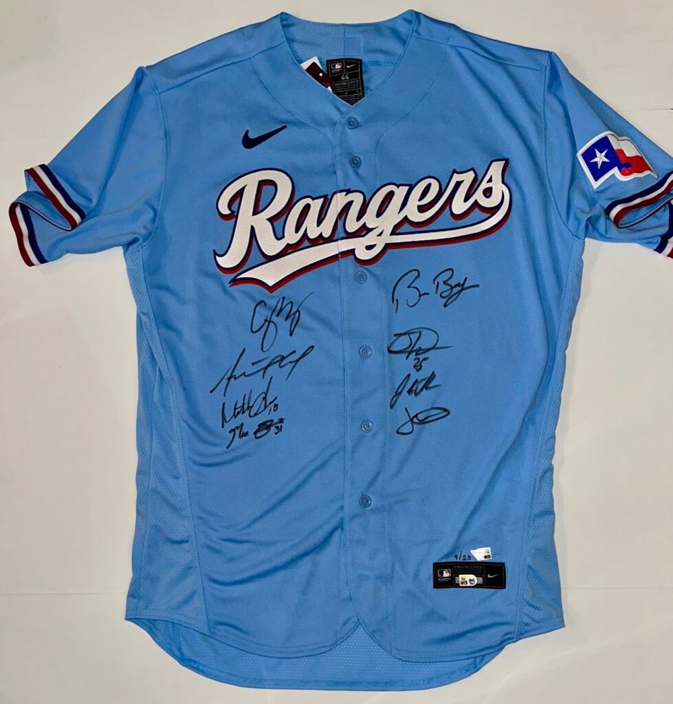 Texas Rangers World Series Champ Team Multi Signed Authentic Jersey ...